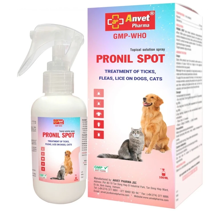 ICN.com : PRONIL SPOT SPRAY treatment of ticks fleas lice on dogs and ...