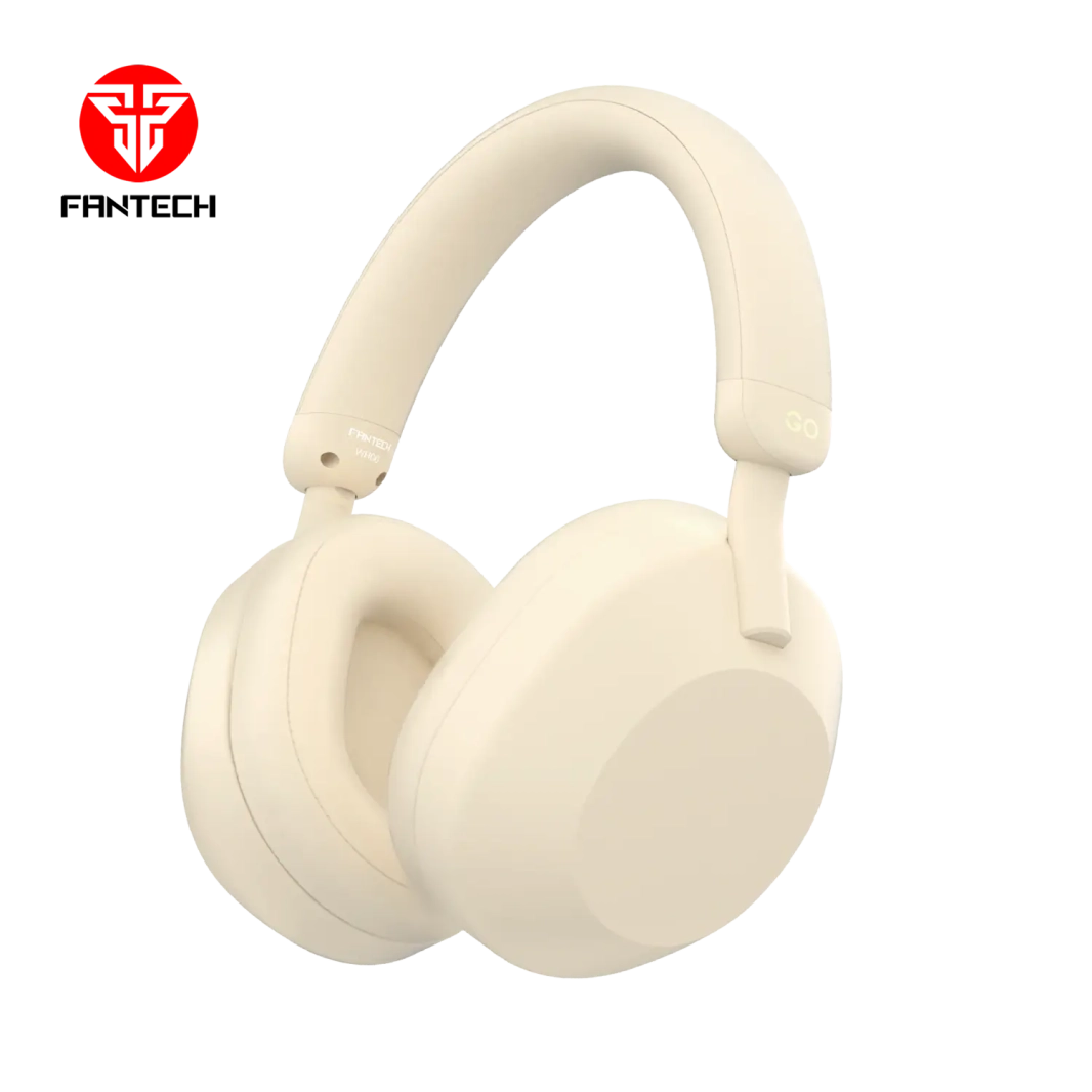 ICN.com : سماعات رأس لاسلكية FANTECH GO TUNE WH06 - اتصال مزدوج - بيج