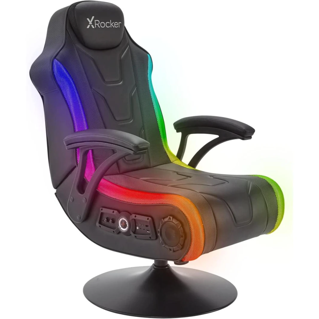 ICN.com : X-Rocker Monsoon RGB 4.1 Audio Pedestal Gaming Chair, 4.1 ...