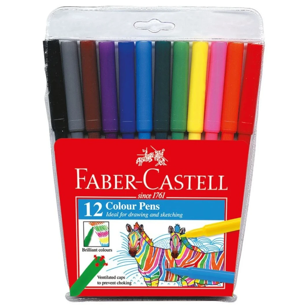 ICN.com : Faber-Castell Fiber Tip Color Pen Pack 12