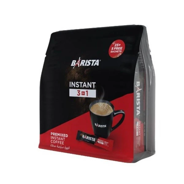 ICN.com : Barista Instant 3 in 1 prepixed stant coffee 20g × 25 + 5 أكياس