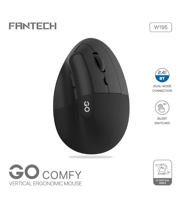 ICN.com : FANTECH W195 GO COMFY VERTICAL ERGONOMIC MOUSE