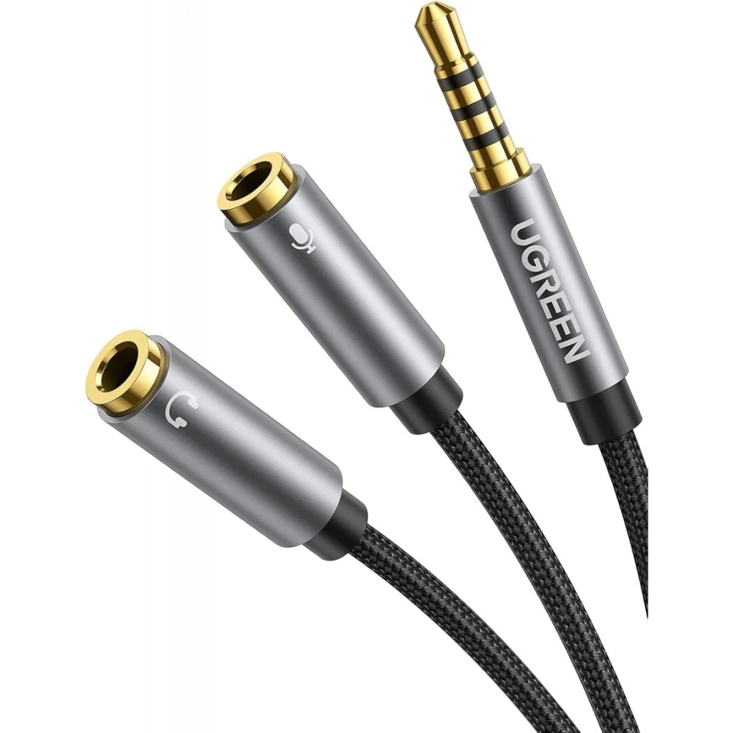 ICN.com : UGREEN Headphone Splitter 3.5mm 2 Female to 1 Male Mic and ...