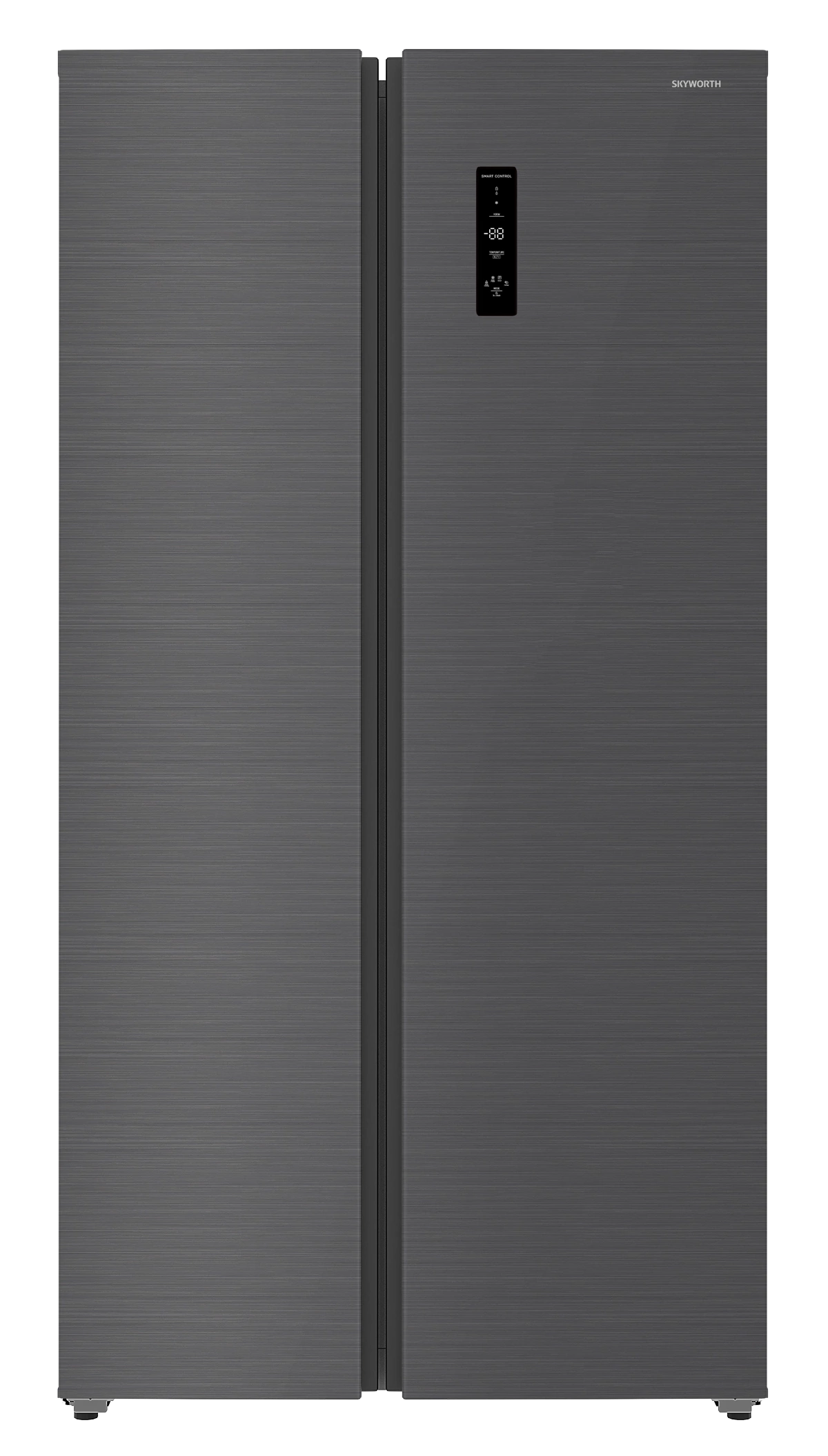 ICN.com : Skyworth 541L Side-by-Side Refrigerator No Frost A++ Dark Inox